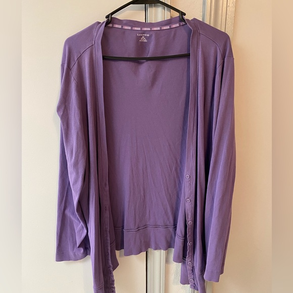 Lands' End | Sweaters | Lands End Purple Cardigan And Tank 2x | Poshmark